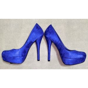 Shoes | Royal Blue Platform Heels | Poshmark